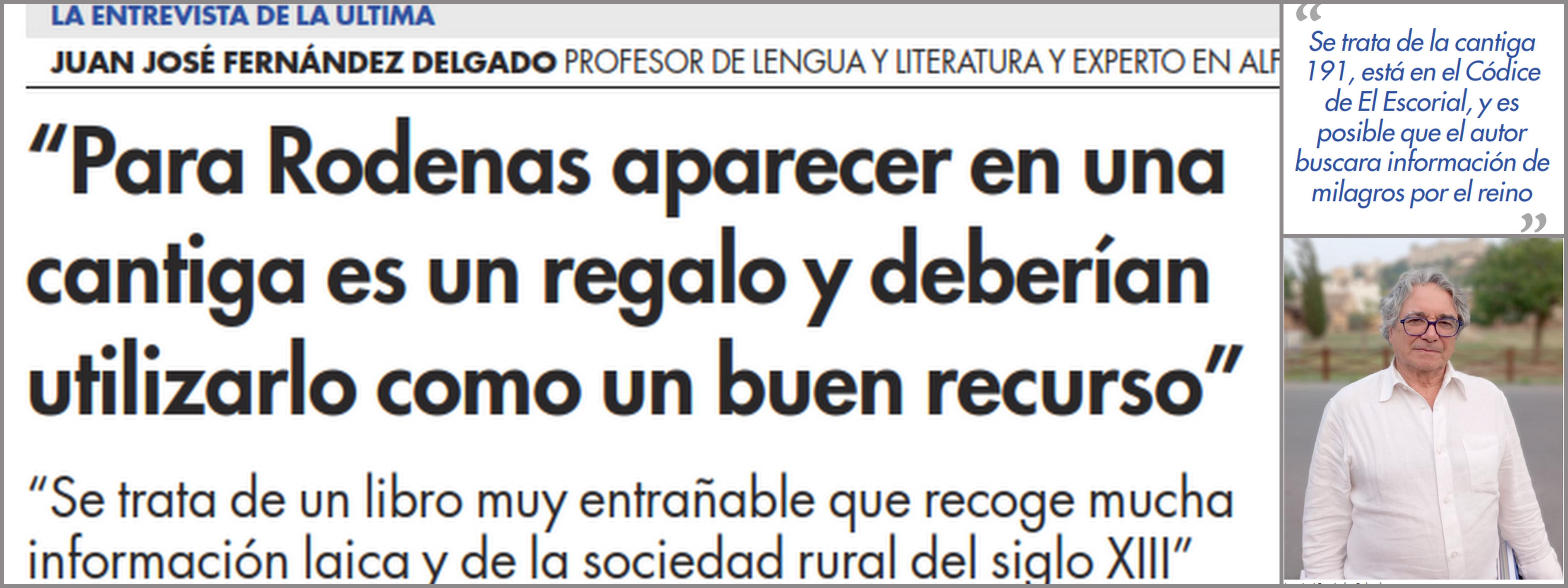 Entrevista a J. J. Fernández Delgado sobre la Cantiga de Rodenas y su ...